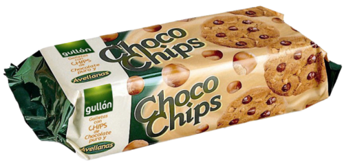 GULLON BOLACHA CHOCO CHIPS AVELÃ 125GR - Intersul